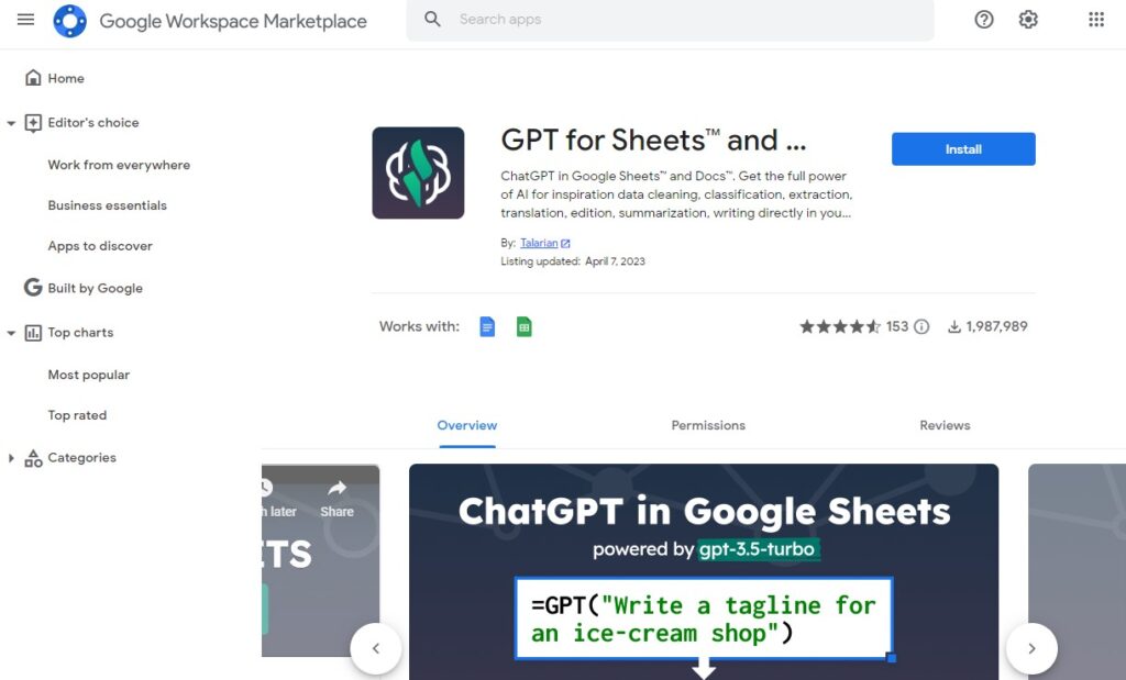 GPT For Sheets - The Patternist