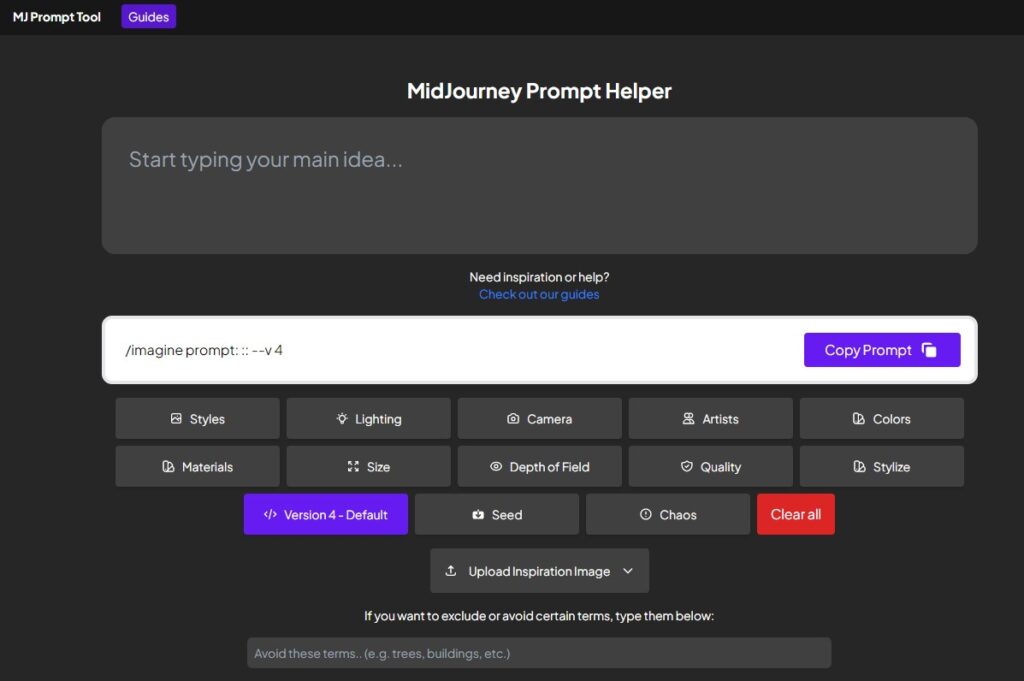 MidJourney Prompt Tool - The Patternist